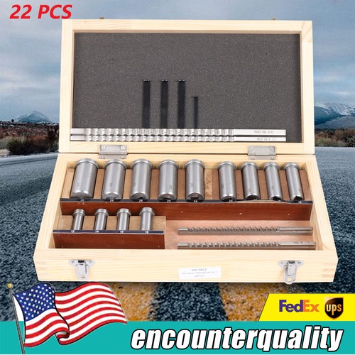 22Pcs Keyway Broach Kit Metric Size Broaching Cutter Bushing Shim Set ...