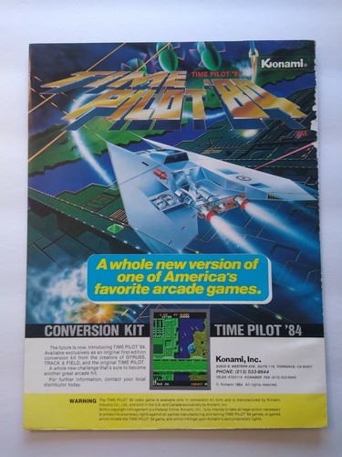 Time Pilot 84 Magazine Trade Print AD Retro Gaming Vintage 1984 Space ...