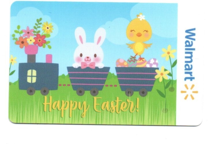 Walmart Happy Easter! Train Bunny Chick Gift Card No$Value Collectible ...