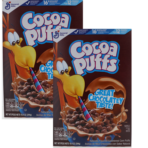 General Mills Cocoa Puffs Great Chocolatey Taste Cereals Pack Of 2 - 10 ...