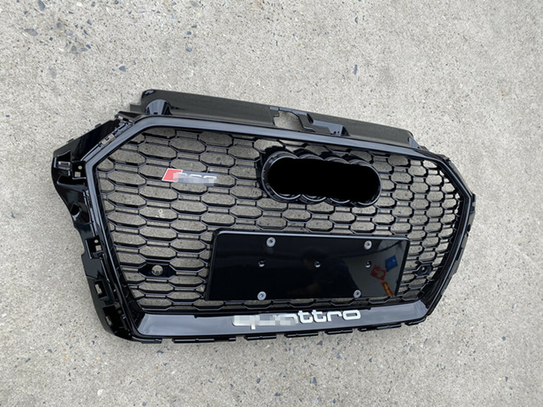 Für Audi A3 S3 2017-2020 RS3 Stil Grill Kühlergrill Frontgrill Glänzend ...