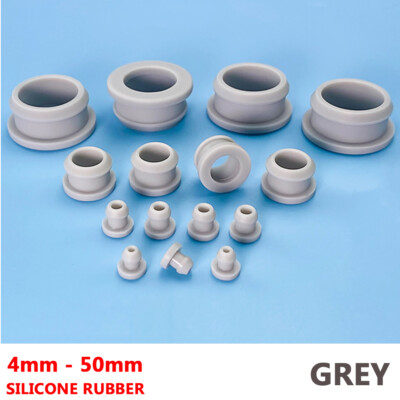 Grey Silicone Rubber Snap-on Cable Wiring Grommet Blind Plug Bushing ...
