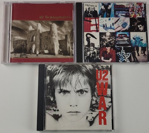 U2 War Unforgettable Fire 3 Cd Lot Music Rock N Roll Bono | eBay
