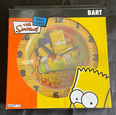 The Simpsons - Childrens Wall Clock - Bart - New 2008 | eBay Australia