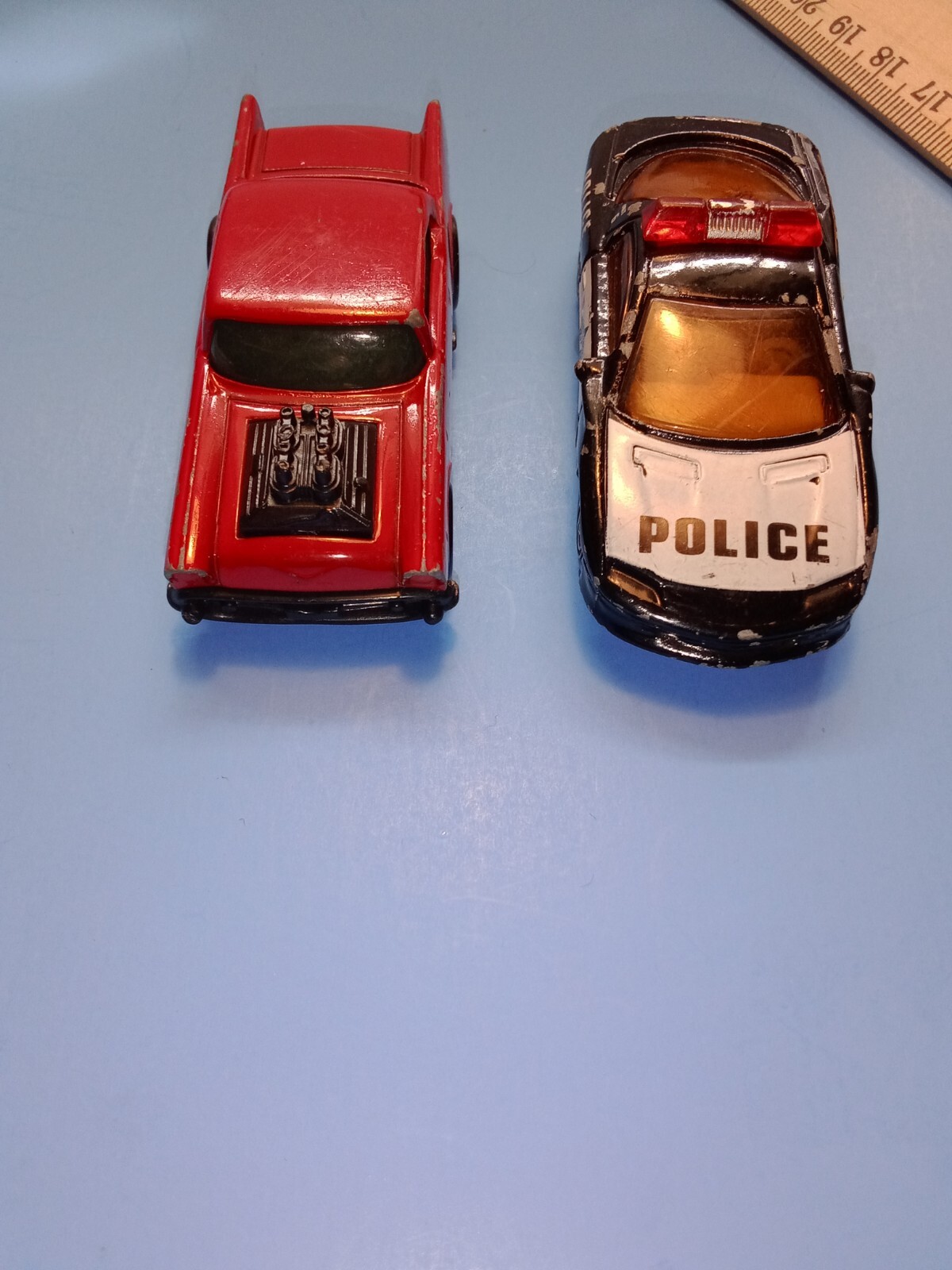 Vintage 1990's Hot Wheels & Matchbox Cars (2) 57' Chevy & Police Car ...