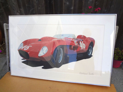 Genuine Ferrari 335 Lithograph - Signed Harold James Cleworth - #146 of ...