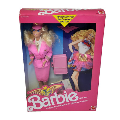 VINTAGE 1989 FLIGHT TIME BARBIE DOLL MATTEL NEW ORIGINAL BOX NRFB NEW ...