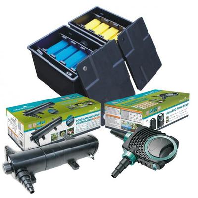 APS Complete Koi Box Filter System + AQUAECO-10000 Pond Pump + 36w UV ...