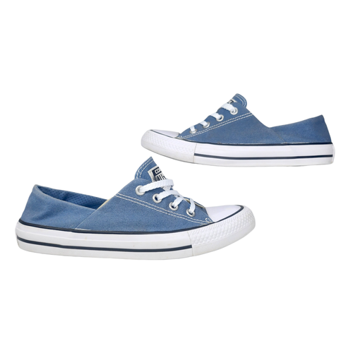 Converse All Star Womens 6.5 Blue White Rubber Insole Coral Ox Slip On ...
