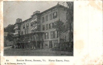 Bascom House, Bethel, Vermont VT Postcard | eBay