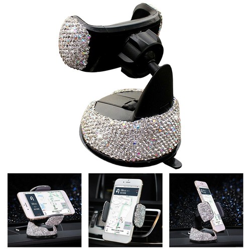 Stylish Bling Car Phone Holder Stand Secure Hold Multiple Mounting ...