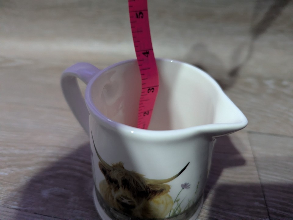 Highland Cow Jug Spout 4 Inch Tall Ceramic Milk Jug Gravy Custard ...