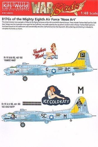 Kits-World 148015 1/48 Boeing B-17G Flying Fortress Yankee Maid Other ...