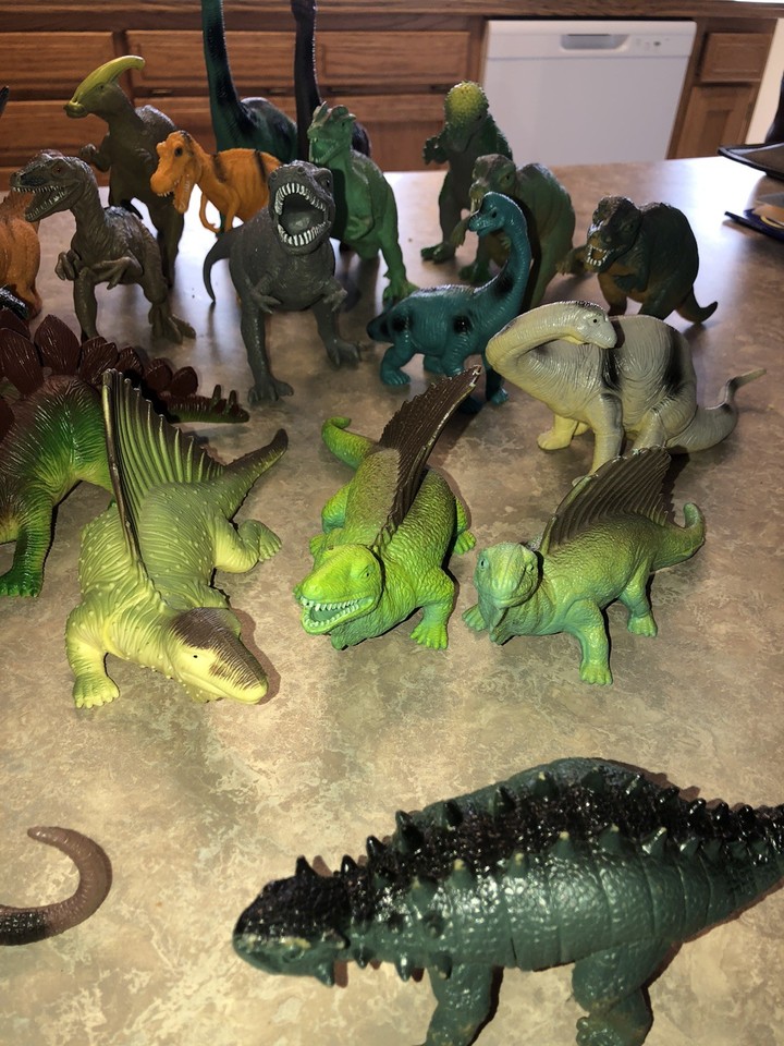 Dinosaur Lot of 27 Plastic Dino Toys Non-movable Figures | eBay