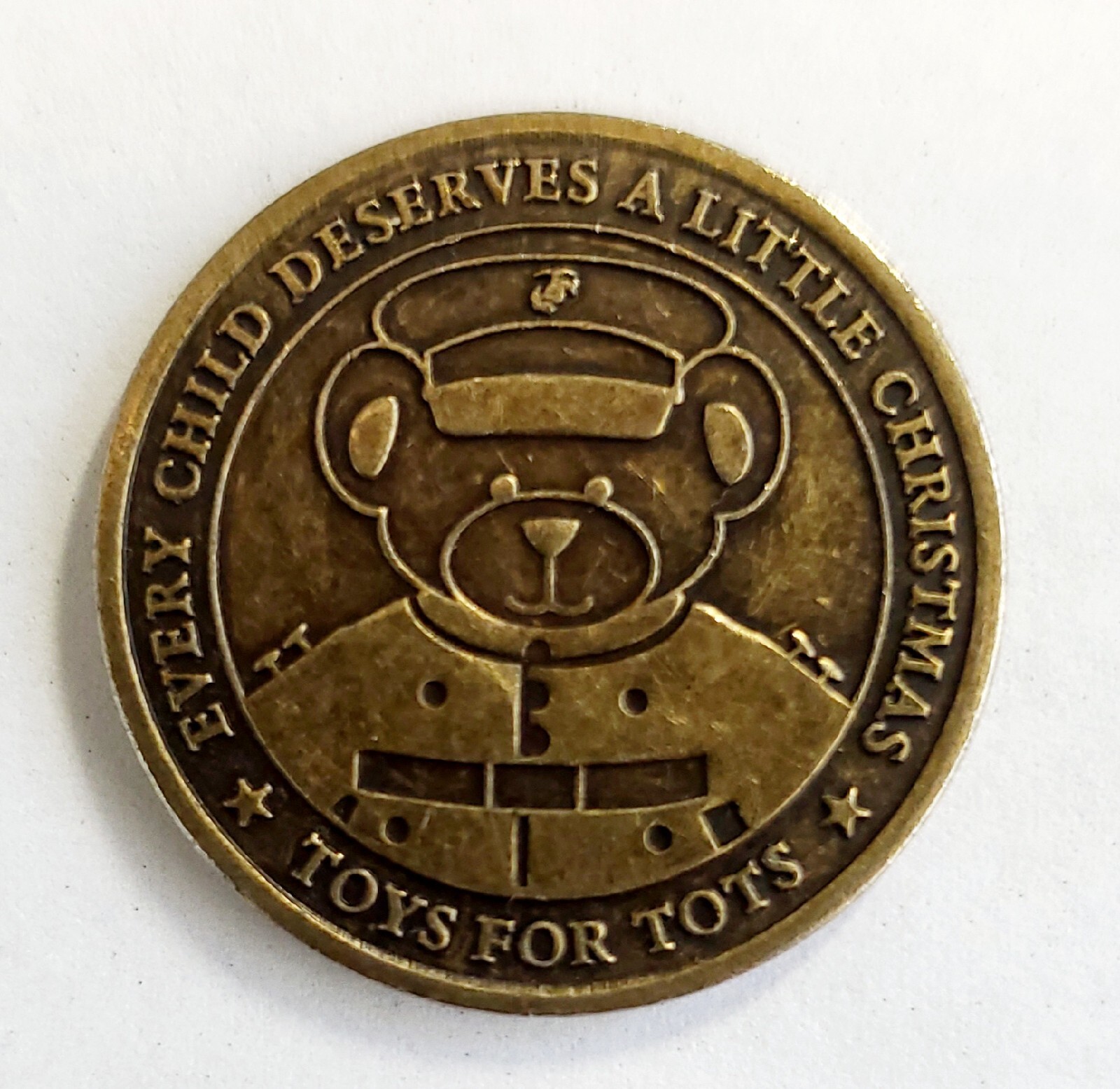 USMC United States Marine Corps Toys for Tots Teddy Bear Token ...