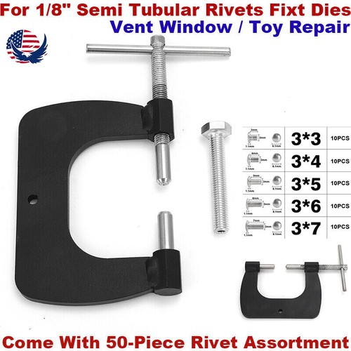 1/8" Semi Tubular Rivet Tool Kit For Tonka Pinball Vent Window ...