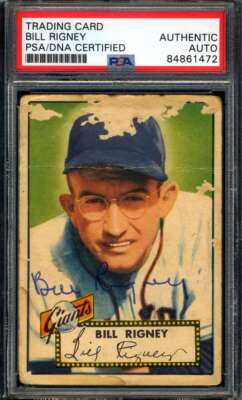 Bill Rigney PSA DNA Signed 1952 Topps Autograph | eBay