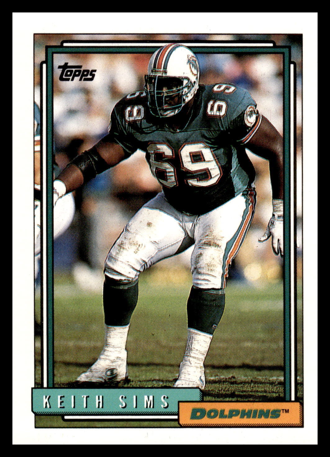 1992 Topps #614 Keith Sims Miami Dolphins Football Card EX/NM | eBay