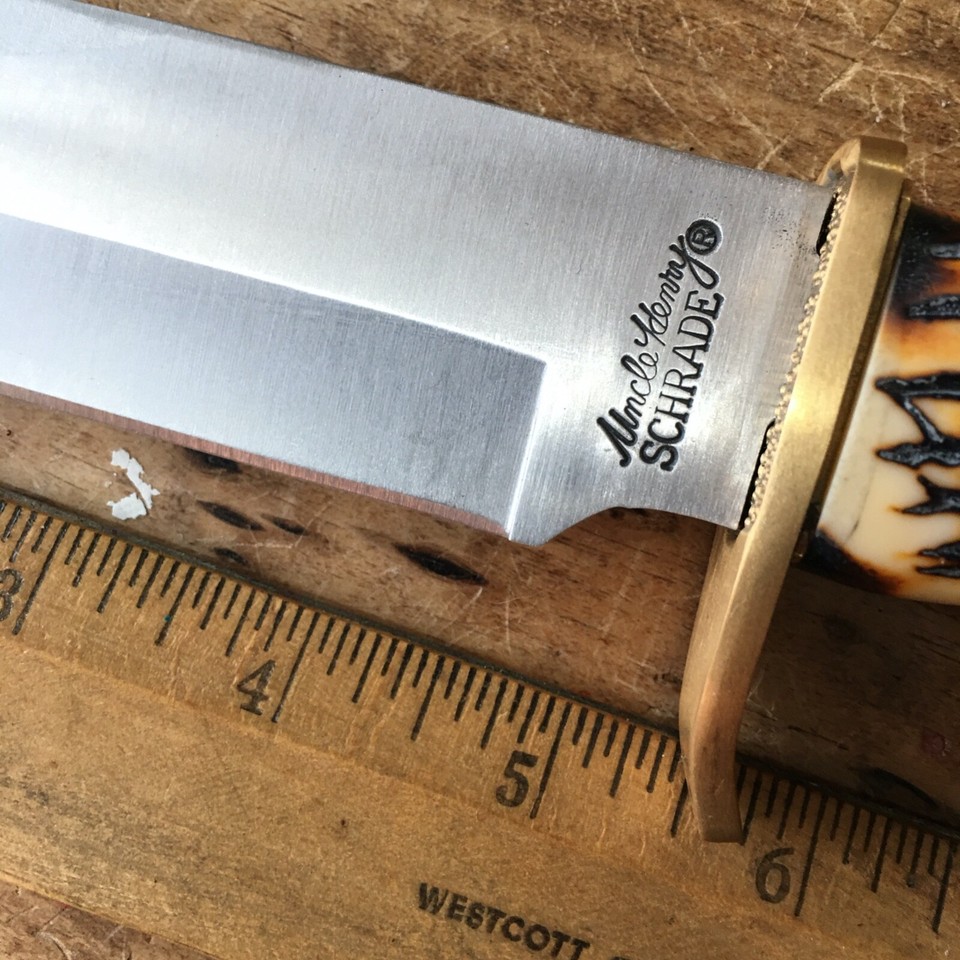 LARGE SCHRADE UNCLE HENRY PRO HUNTER deer hunting knife 171UH OLD TIMER ...