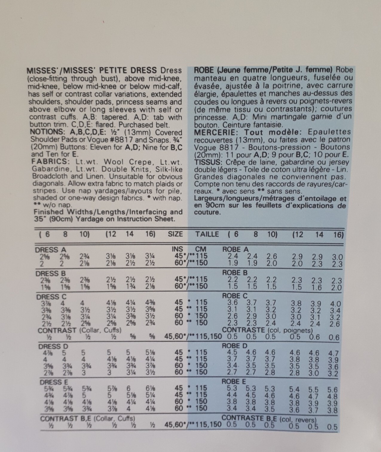 Vintage 80s Dress with Sleeves Size 6-8-10 UNCUT Vogue 2102 Sewing ...