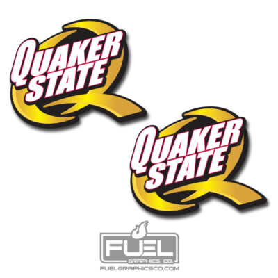Quaker State Premium Vinyl Decal 2-Pack - Made in the USA - Motor Oil ...