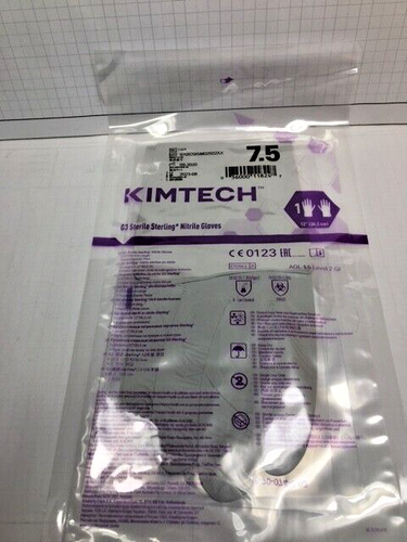10 Pairs KIMTECH Pure G3 12” Sterile Sterling Nitrile Gloves Size 7.5 ...