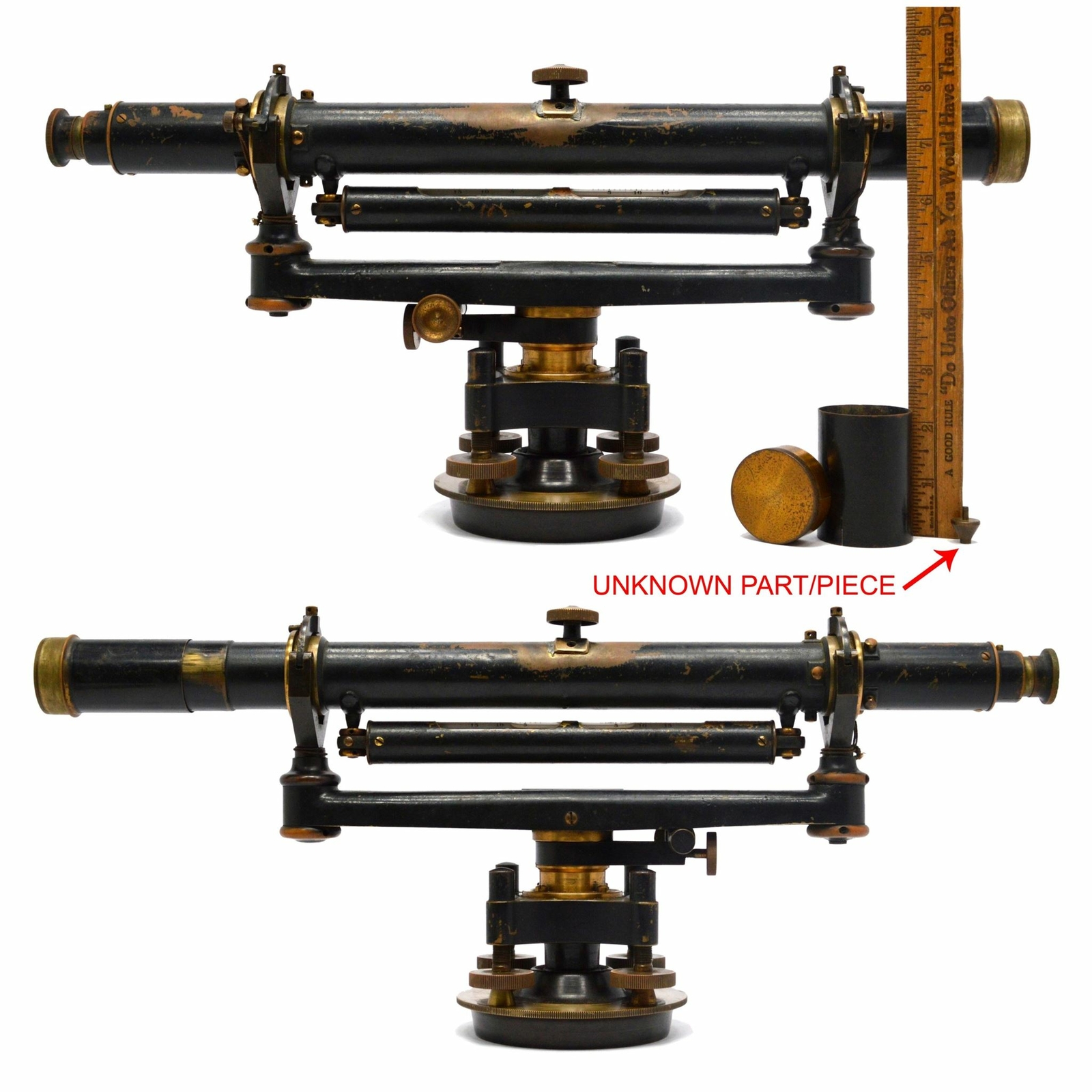 Antique "ENGINEERS' 18 INCH WYE LEVEL" by BUFF & BUFF CO in DOVETAIL ...