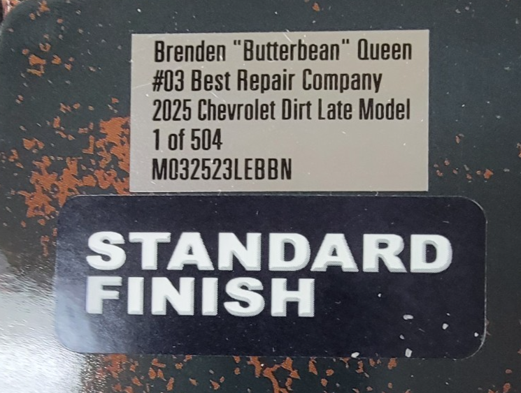 2025 Late Model Brender BUTTERBEAN Queen #03 BESTREPAIR Chevy 1:24 ...