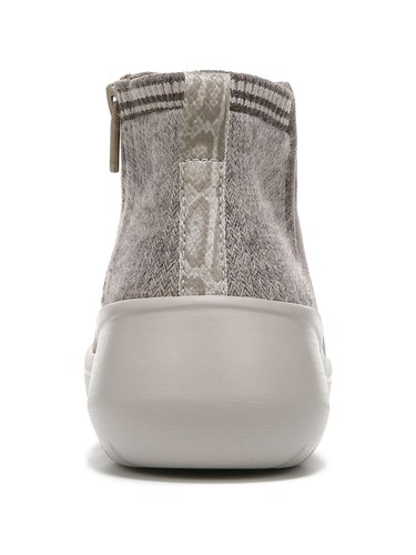 BZEES Womens Gray Shock Odor Control Karma Round Toe Wedge Booties 8.5 ...