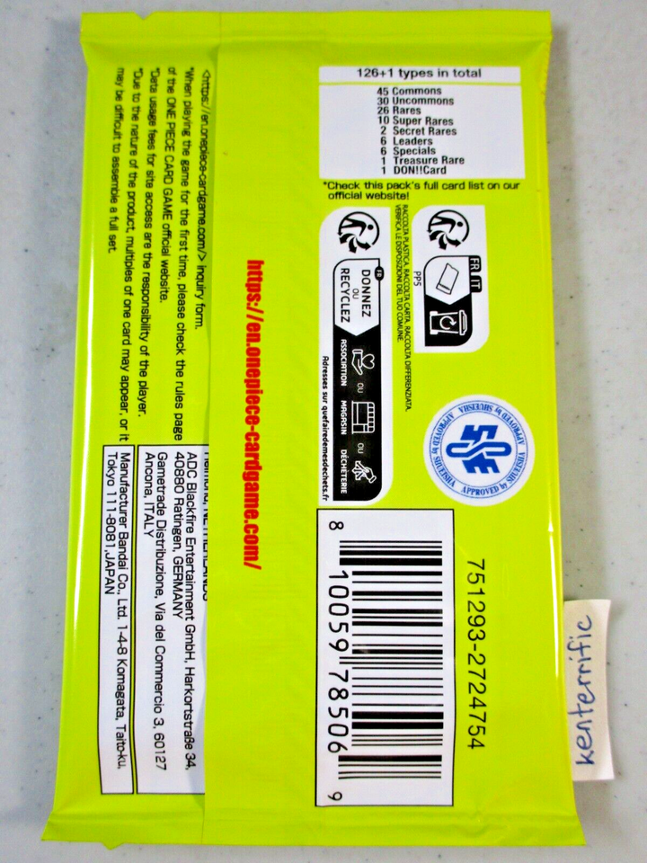 500 Years In The Future Booster Pack One Piece Card Game OP07 English ...