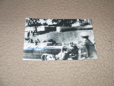 MARY ANN MOORMAN Signed 4x6 Photo JFK ASSASSINATION AUTOGRAPH | eBay