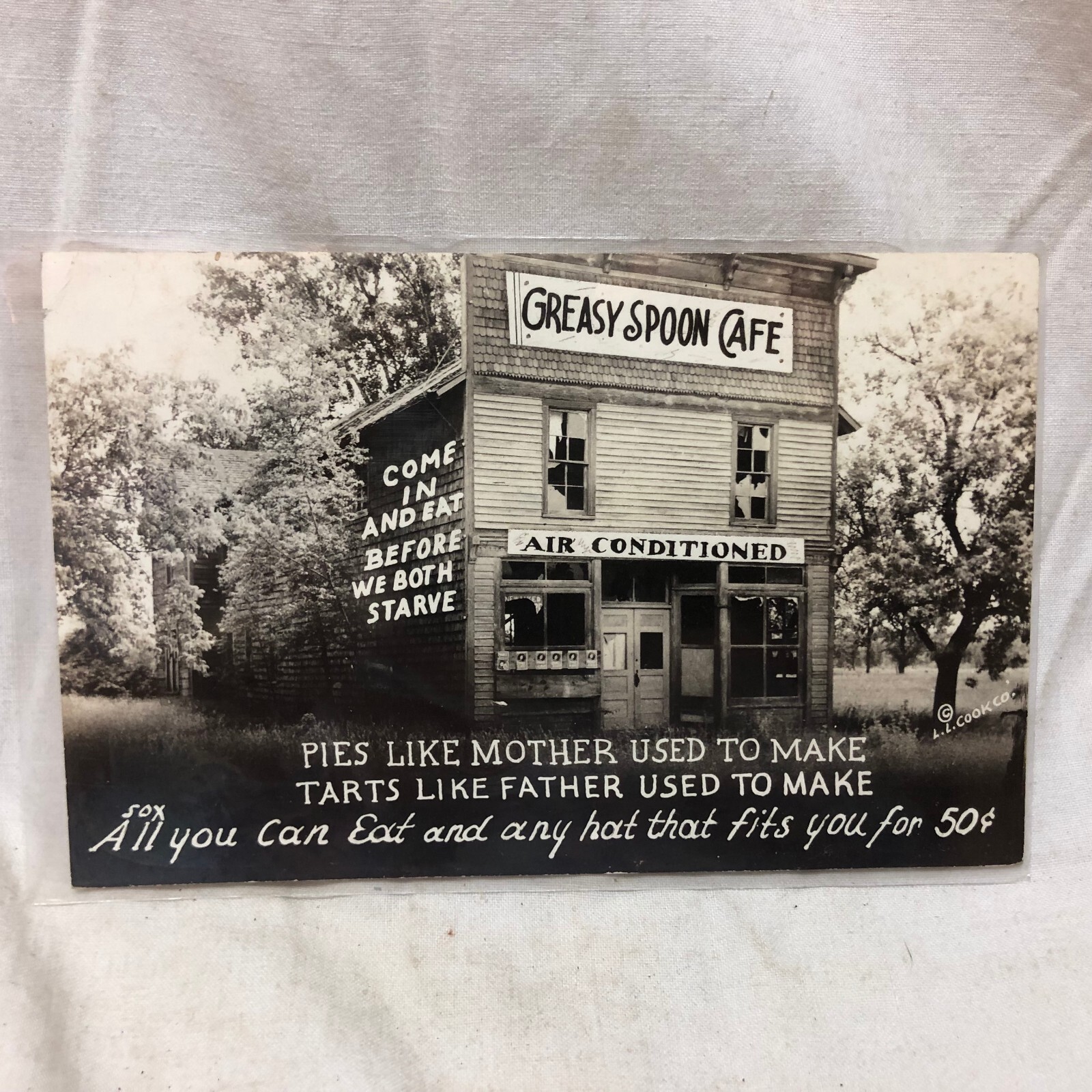 Vintage 1943 Postcard Greasy Spoon Cafe Photo By L. L. Cook Co ...