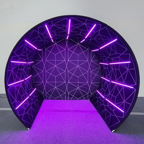 D; 8ft Photo Booth LED Backdrops PhotoBooth Enclosure With 28 Multi ...