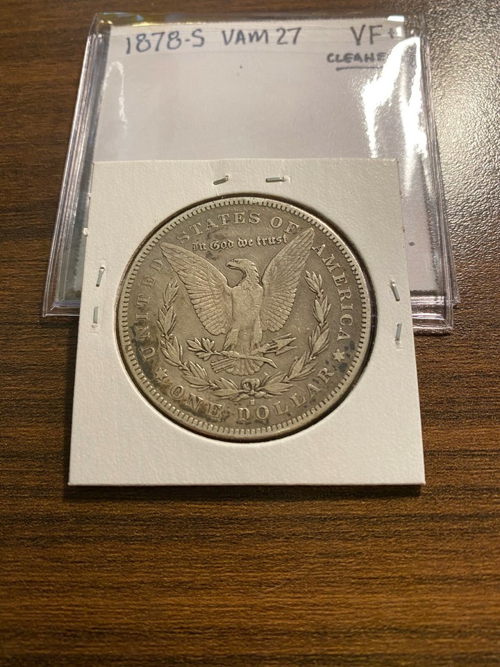 1878-S VAM 27 Long Nock Morgan Silver Dollar $1 VERY FINE+ (VF+) Plus ...