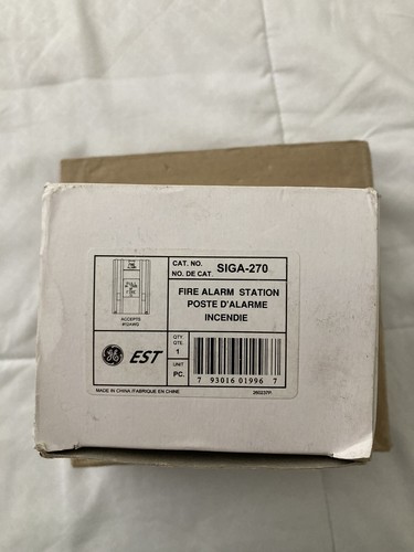 EDWARDS SIGA-270 FIRE ALARM MANUAL PULL STATION ADDRESSABLE METAL CASE ...