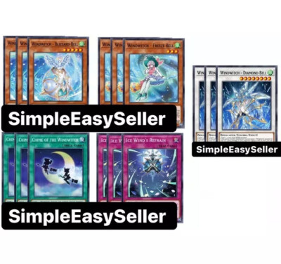 15x Card Complete Windwitch Deck/Core (3x Freeze) Blazing Vortex BLVO ...