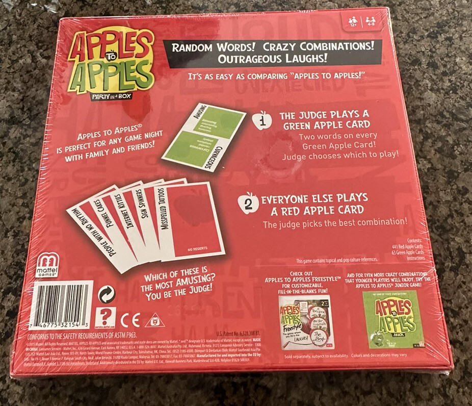 Apples to Apples Party in a Box The Card Game Of Crazy Combinations ...