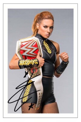 BECKY LYNCH SIGNED PHOTO PRINT AUTOGRAPH WWE DIVA WRESTLING | eBay UK