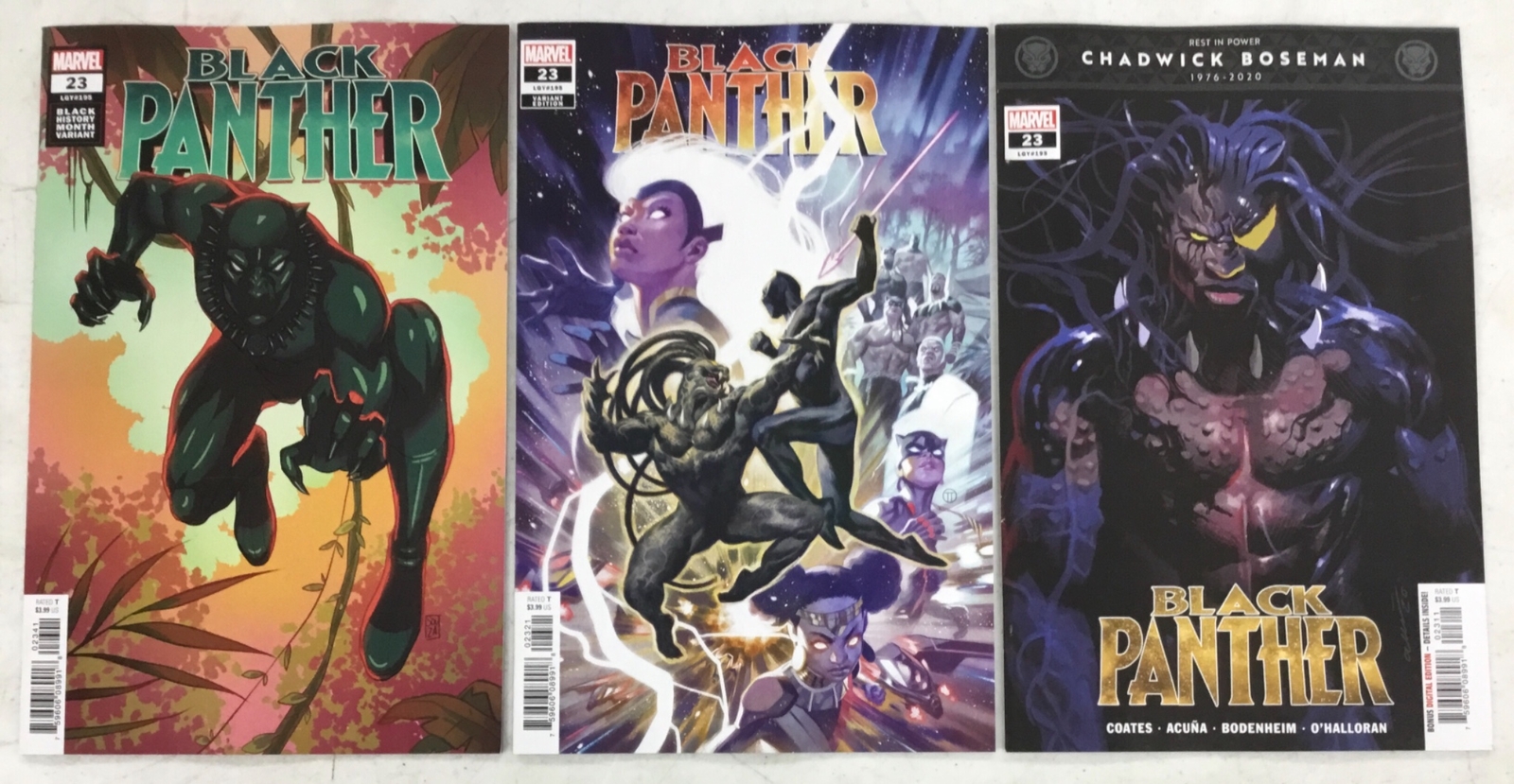 3x BLACK PANTHER # 23 Comic ~ VARIANT A B D ~ KILLMONGER SYMBIOTE ...