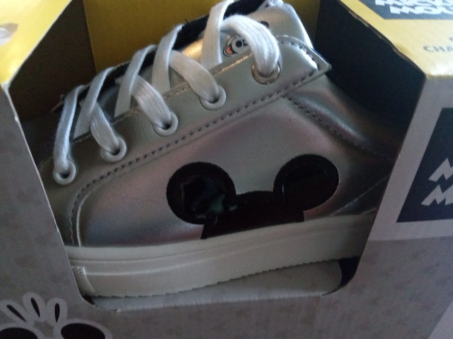 DISNEY MICKEY MOUSE SILVER CHARACTER SNEAKERS SHOES TODDLERS Sz 3 | eBay