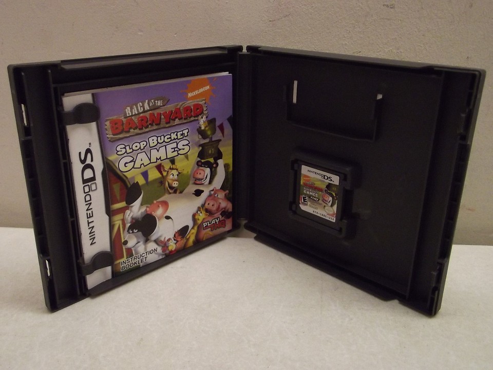 NINTENDO DS BACK AT THE BARNYARD SLOP BUCKET GAMES COMPLETE ...