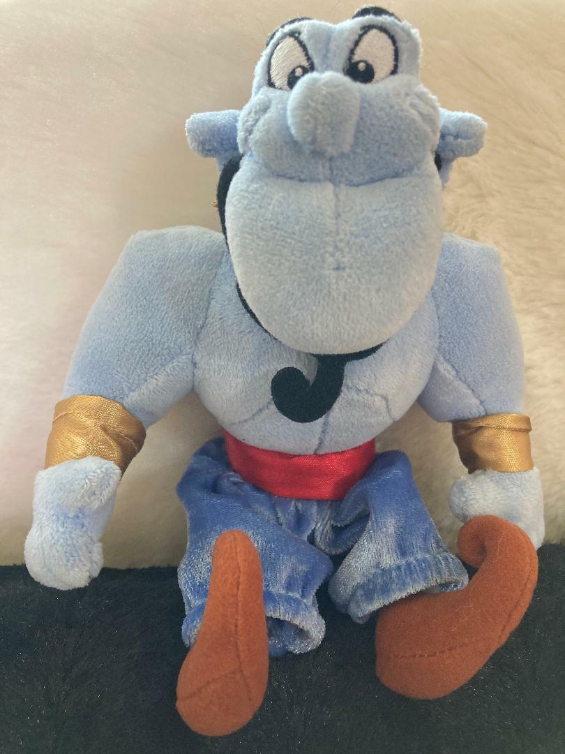 Disney Aladdin Genie Plush 7" Blue Gold Red Stuffed Toy Movie Fluffy ...