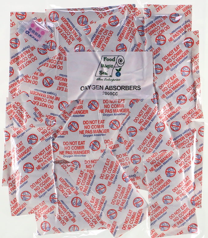 25-2000cc Oxygen Absorbers for Long Term Food Storage Saver Food Magic ...