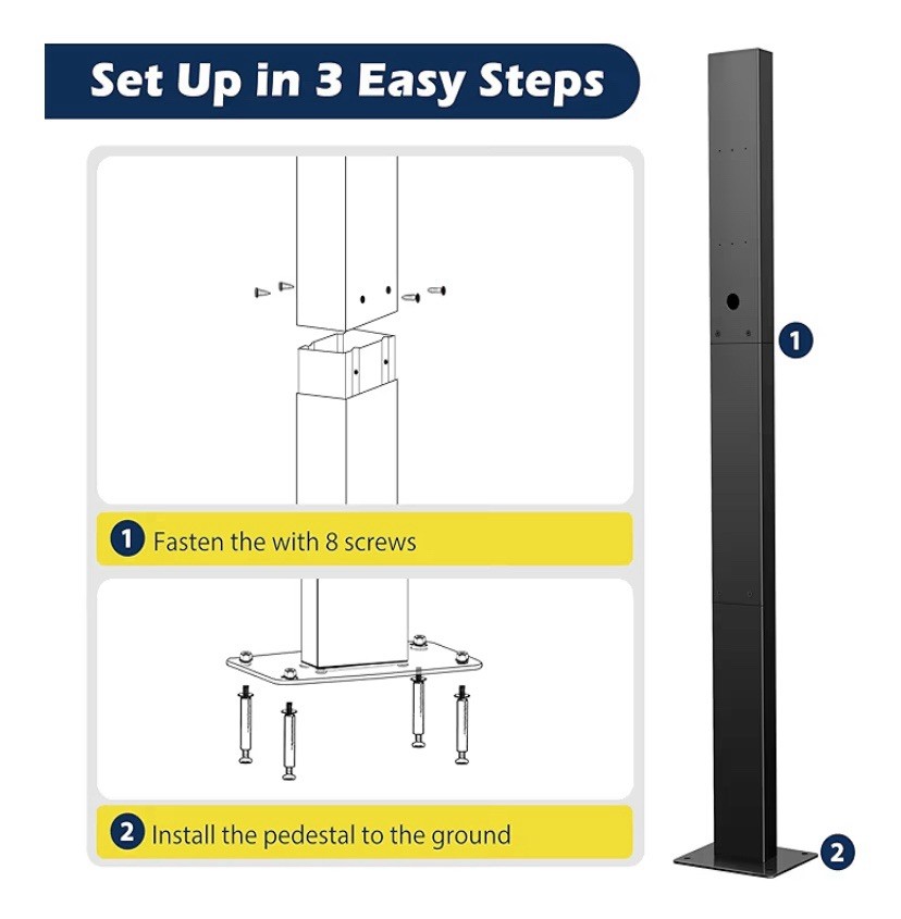 Wallbox Stand for Mobile Wallbox Tesla Charging Station for Outdoor Use ...