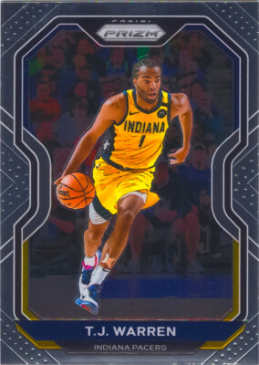 T.J. Warren 2020-21 Prizm Basketball Chrome Base Card #82 Indiana ...