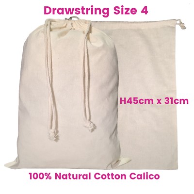 Calico Bag Bulk Drawstring Calico Bags S4 H45 x W31cm :1 5,20,30 ...