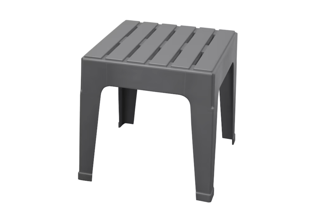 Adams PATIO Square Outdoor End Table 18.9in x 18.9in Yard Garden Side ...