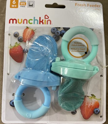 Munchkin Fresh Feeder 2 Ct Food Feeders 6 Months Blue Green ...