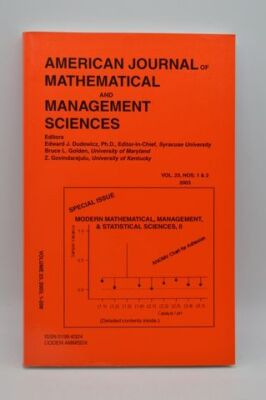 American Journal Mathematical & Management Sciences Vol. 23 NOS 1 & 2 ...