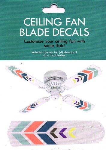 Ceiling Fan Blade Decals Applique Stickers Peel & Stick Set of 4 | eBay